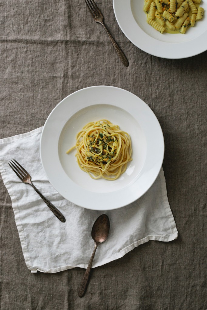 Meyer lemon pasta with mustard seed and turmeric | A Thousand Threads